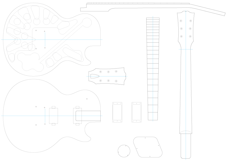 Guitar DXF - Gibson Les Paul Custom | Electric Herald