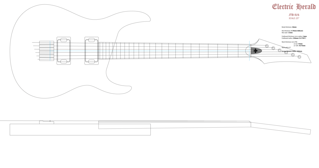 JTB-II / Free CAD Files for an Original Guitar Model | Electric Herald
