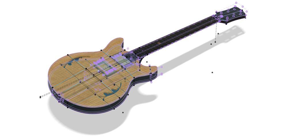 CAD Guitar Model - JTB-III | Electric Herald