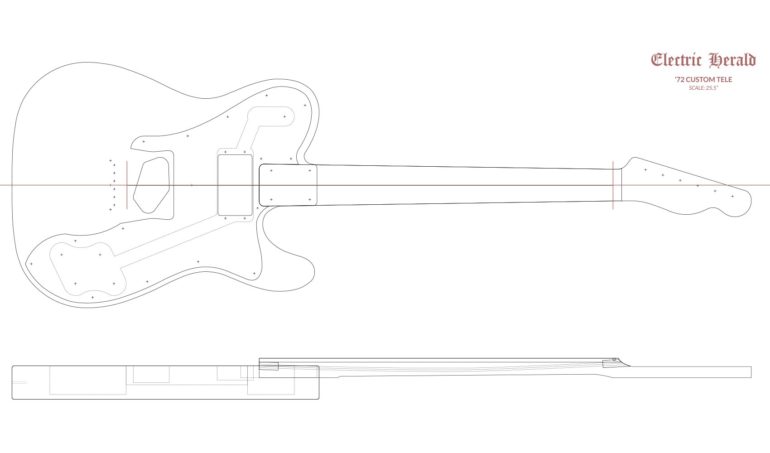Fender Telecaster Router Templates ('72 Custom) | Electric Herald