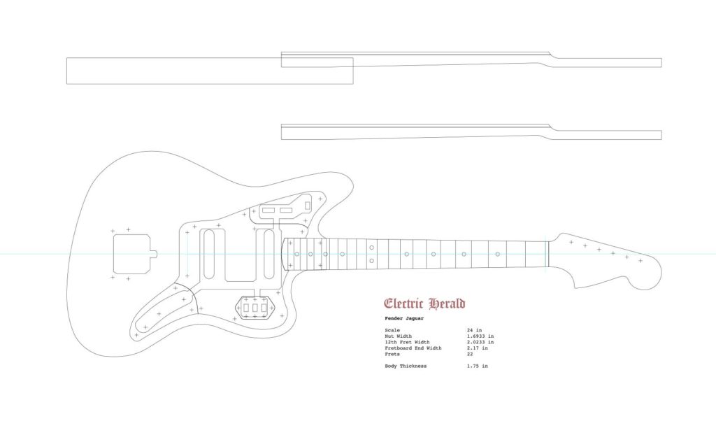 Fender Jaguar Router Templates | Electric Herald